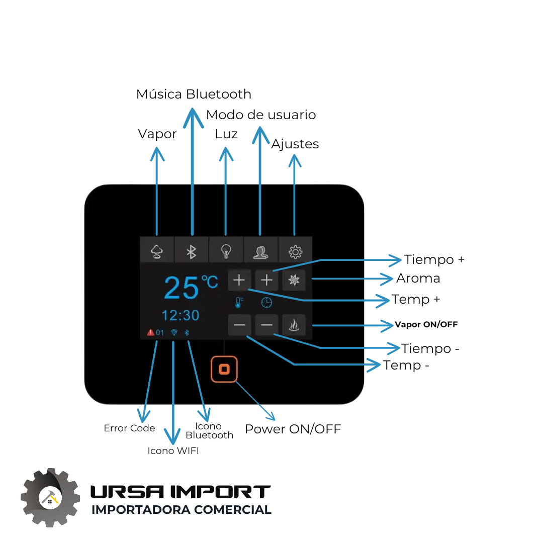 Generador de Vapor GS08M | Ursa Import | La mejor Tienda para Comprar ...